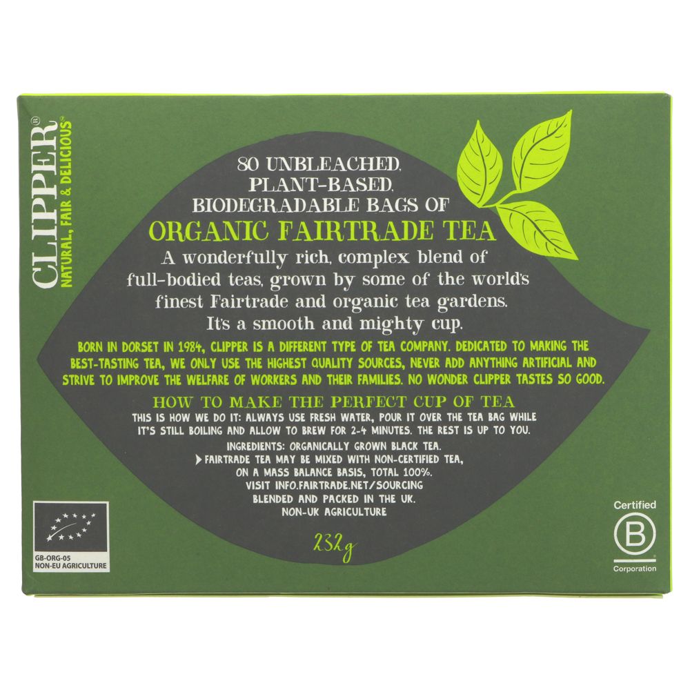 Clipper Everyday Tea Bags 80 bags – Organic Delivery Company